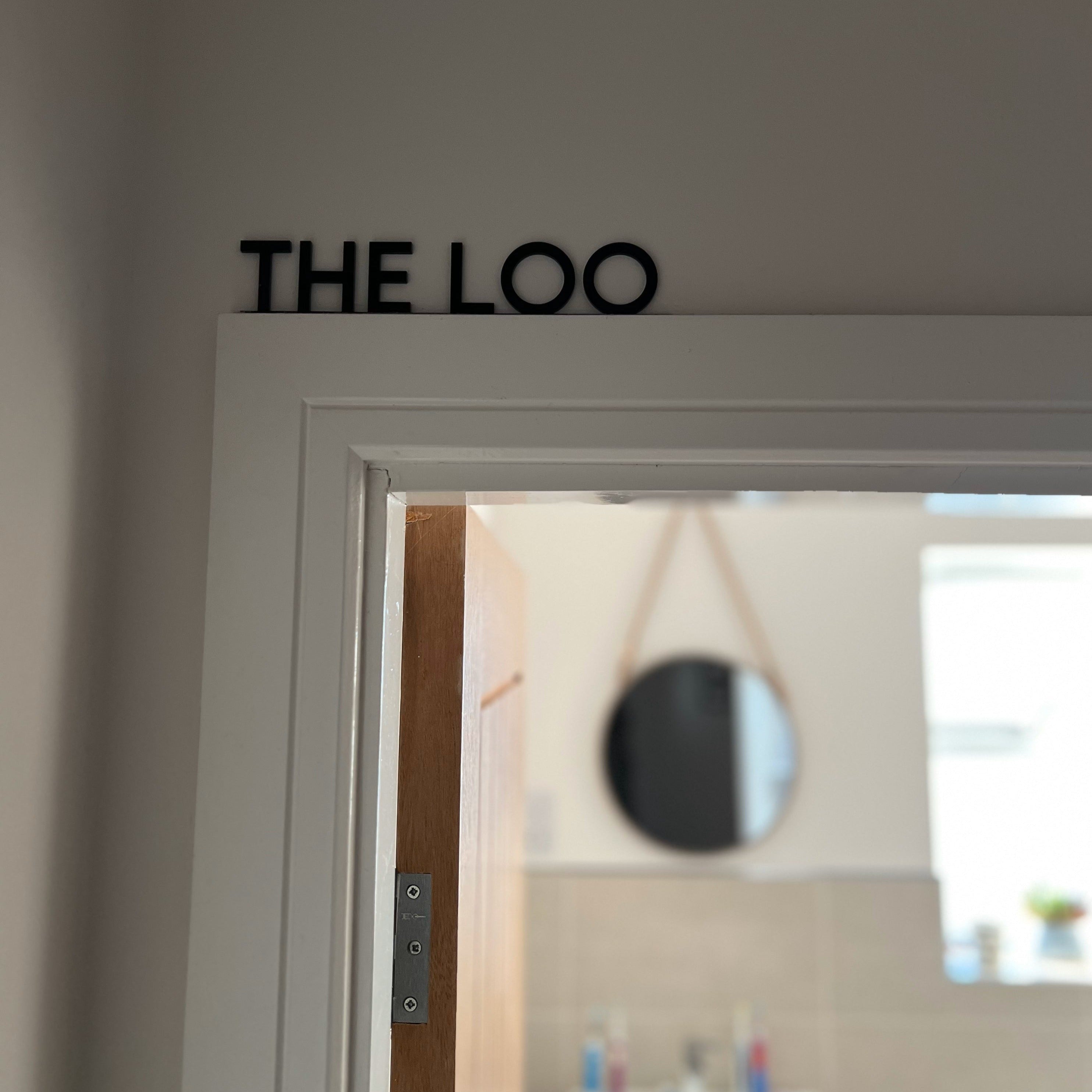 THE LOO toilet door sign, Door Topper and Door Tag – Happy Laser Co